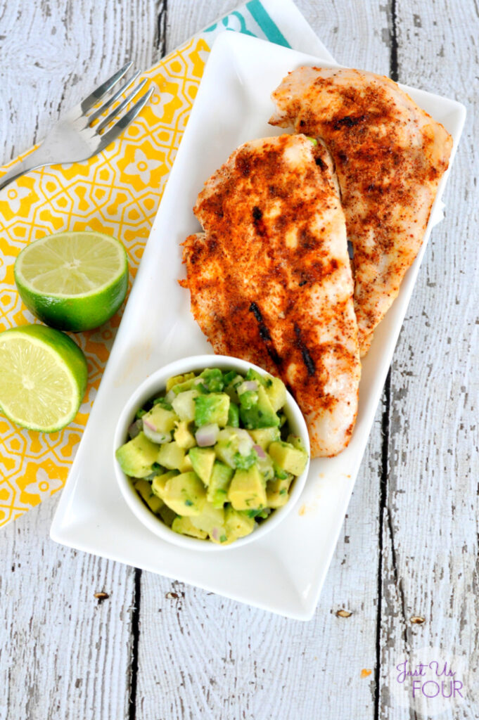 Chipotle Chicken with Avocado Salsa - My Suburban Kitchen