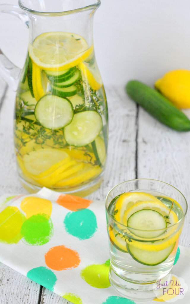 Cucumber Lemon Thyme Spa Water - An Infused Water Recipe!