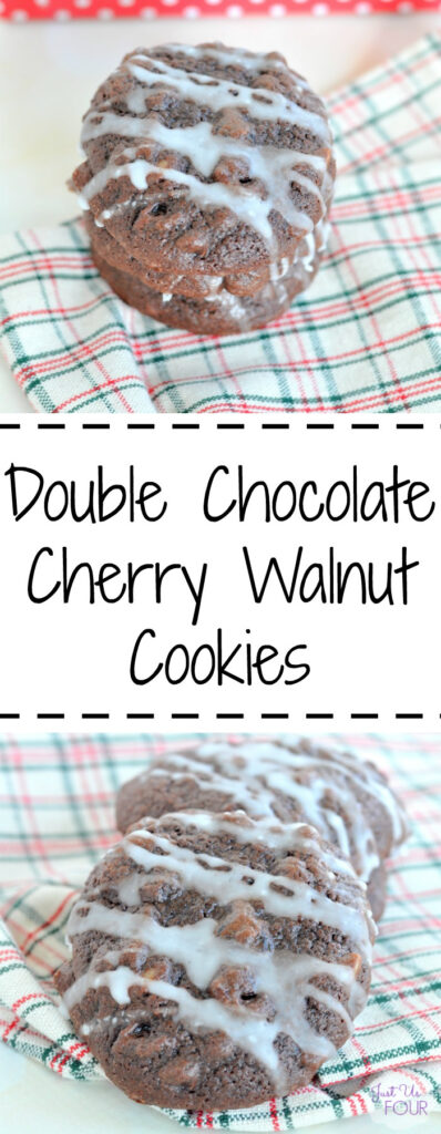 Double Chocolate Cherry Walnut Cookies - A Homemade Cookie Recipe