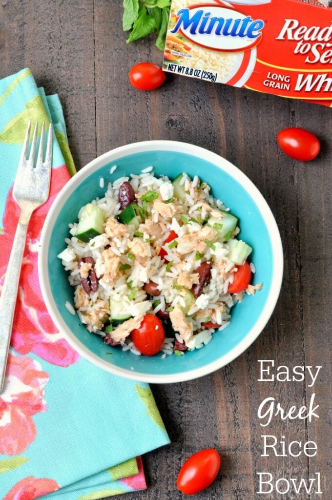 Easy Greek Rice Salad - My Suburban Kitchen