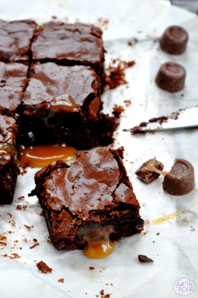 Fudgy Rolo Brownies - My Suburban Kitchen