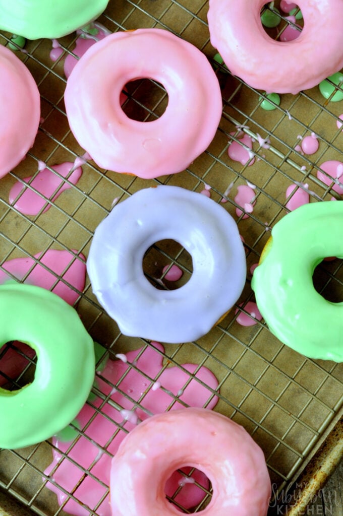 Spring Pastel Vanilla Homemade Donut Recipe - My Suburban Kitchen