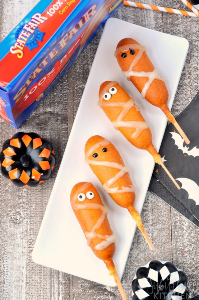 Halloween Party Treats: Mummy Corn Dogs - My Suburban Kitchen
