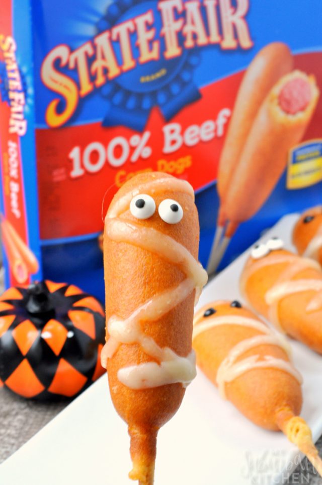 Halloween Party Treats: Mummy Corn Dogs - My Suburban Kitchen