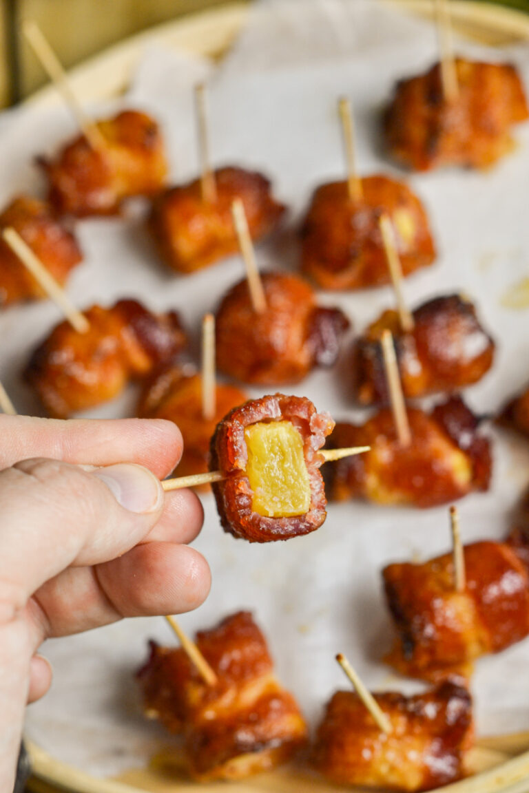 Bacon Wrapped Pineapple Bites - My Suburban Kitchen