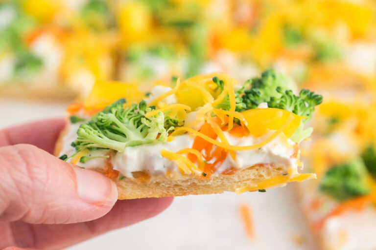 Crescent Roll Vegetable Pizza - My Suburban Kitchen